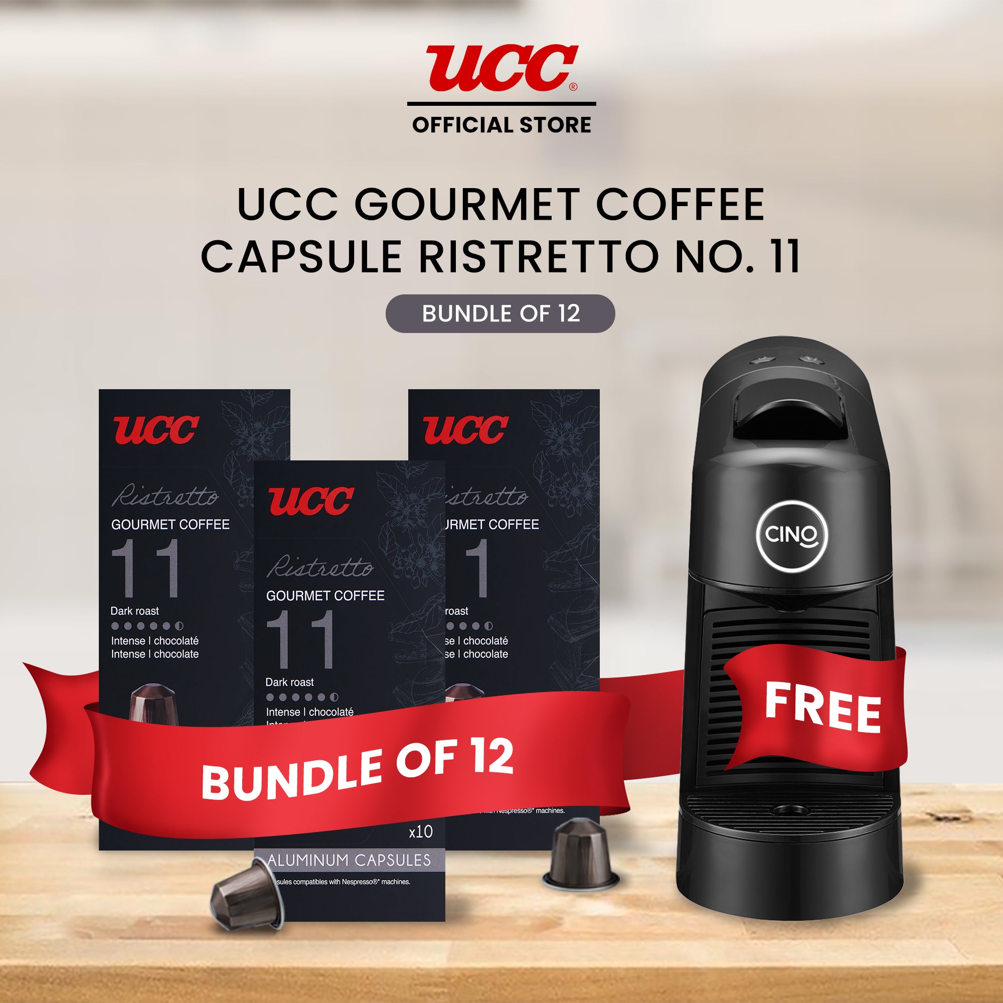 UCC Gourmet Coffee Capsule Ristretto No. 11 (Bundle of 12) with Free C – UCC Coffee PH