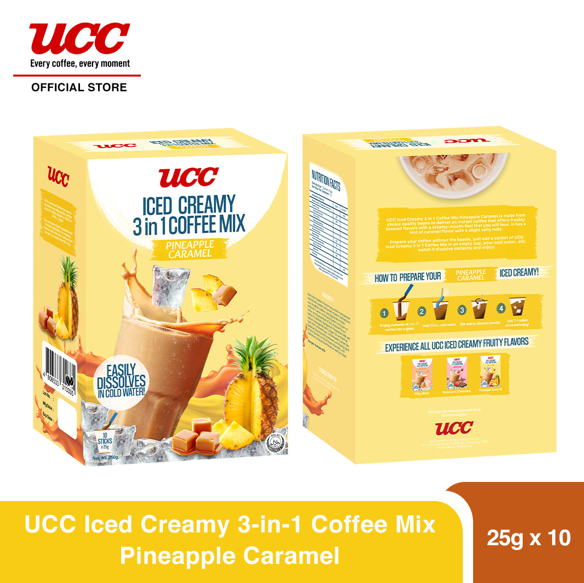 UCC Iced Creamy Fruity Pineapple Caramel 3-in-1 Coffee Mix – UCC Coffee PH