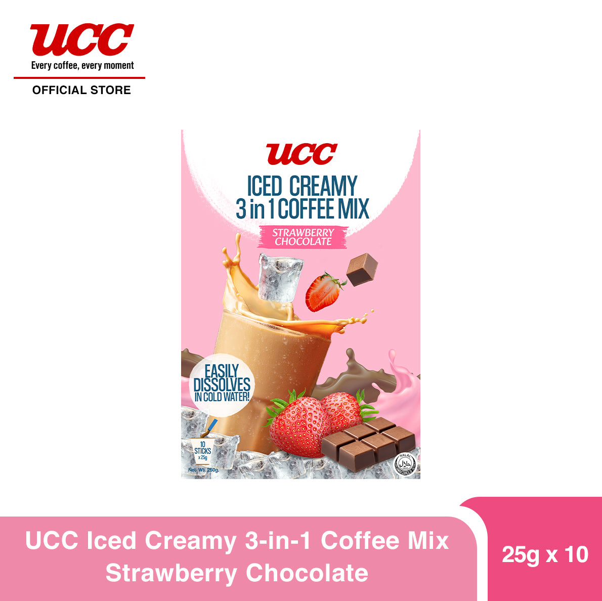 UCC Iced Creamy Fruity Strawberry Chocolate 3-in-1 Coffee Mix – UCC ...