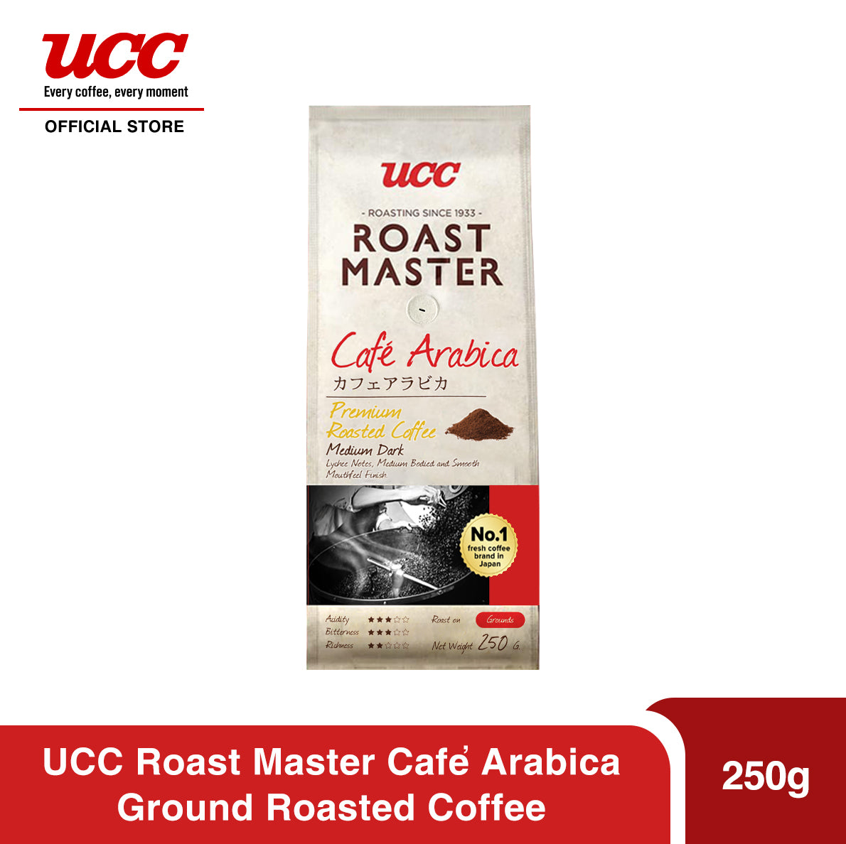 UCC Roast Master Café Arabica Ground Coffee 250g – UCC Coffee PH