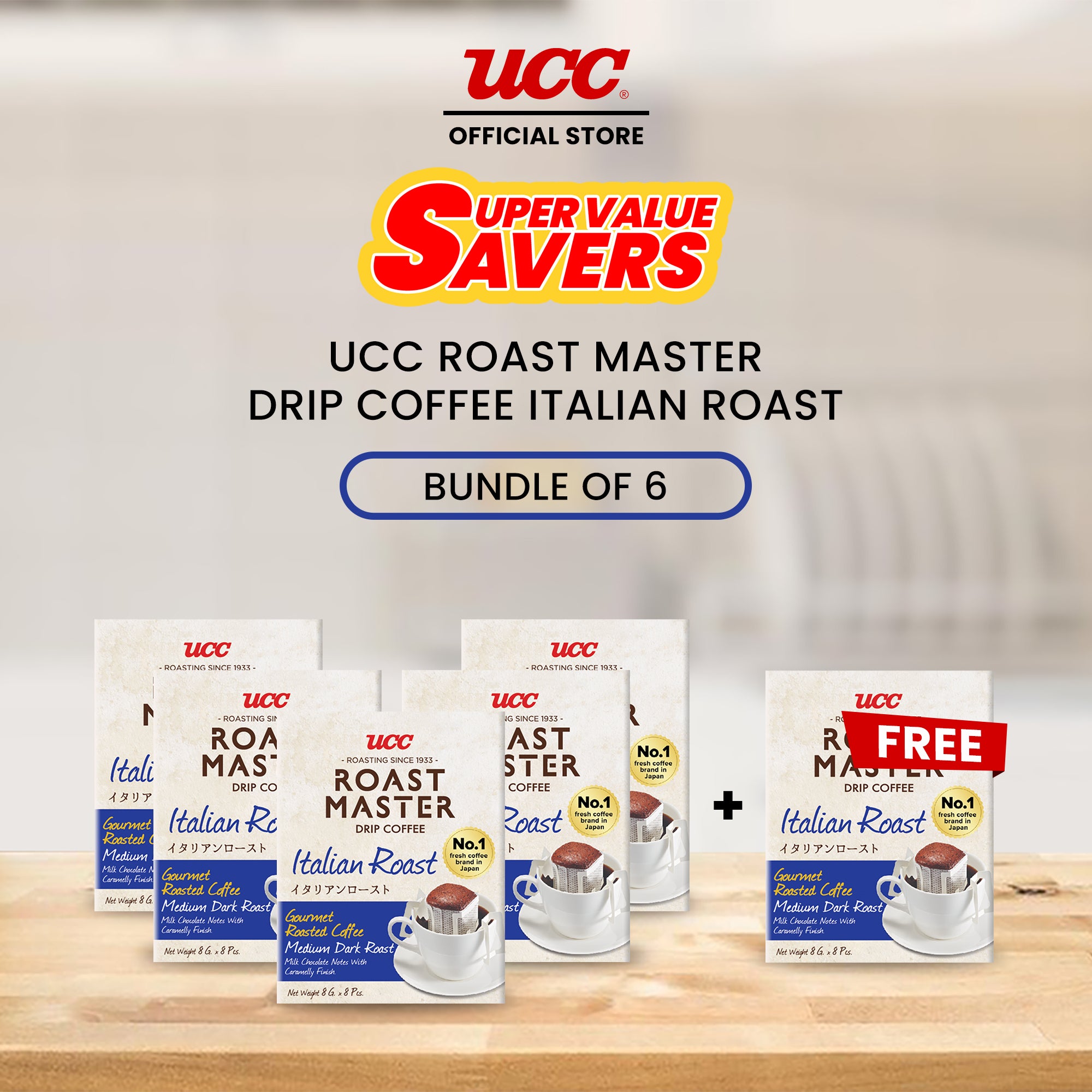 UCC Roast Master Drip Coffee Italian Roast 8g Buy 5, Get 1 FREE – UCC ...
