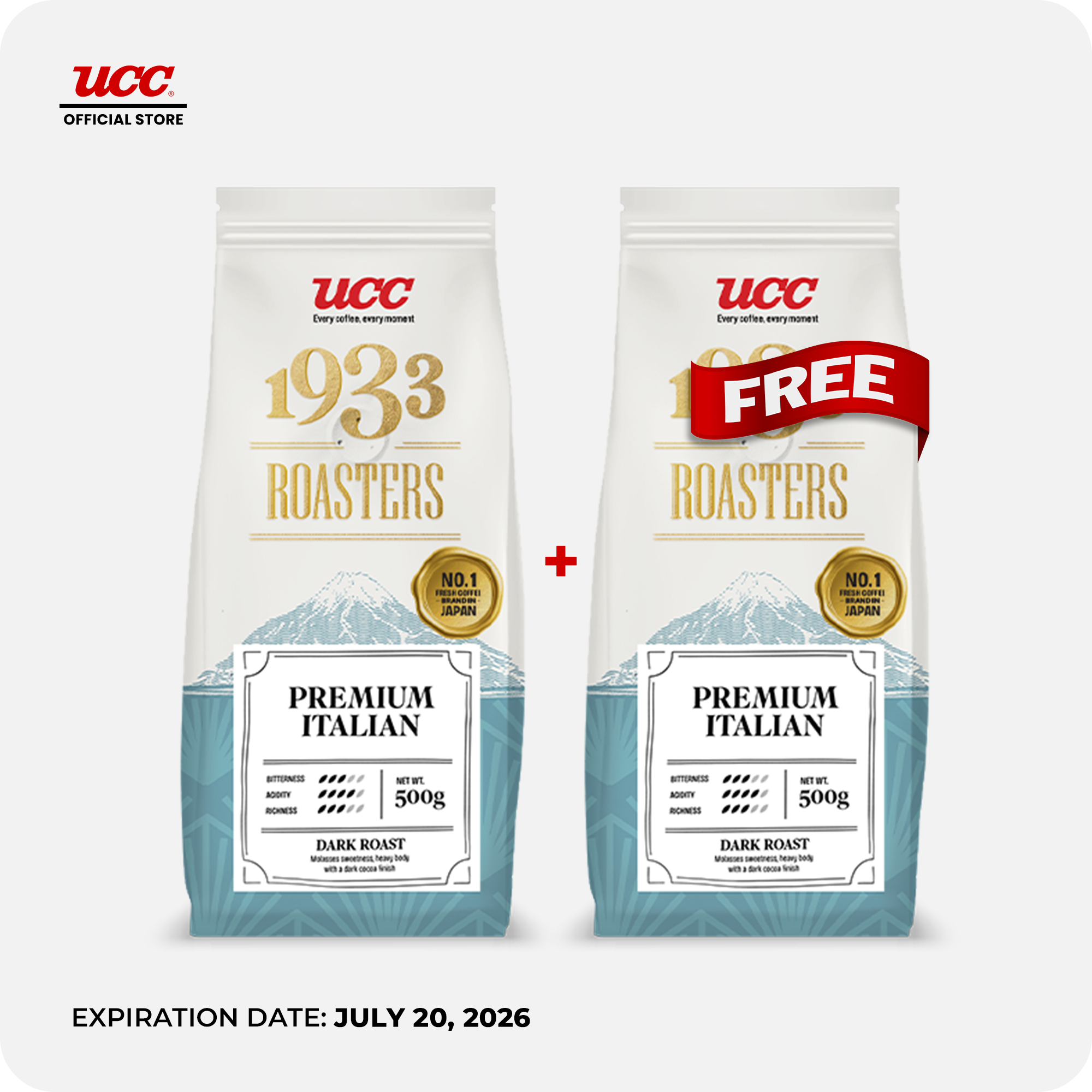 UCC 1933 Roasters Premium Italian 500g (Bundle of 2) – UCC Coffee PH